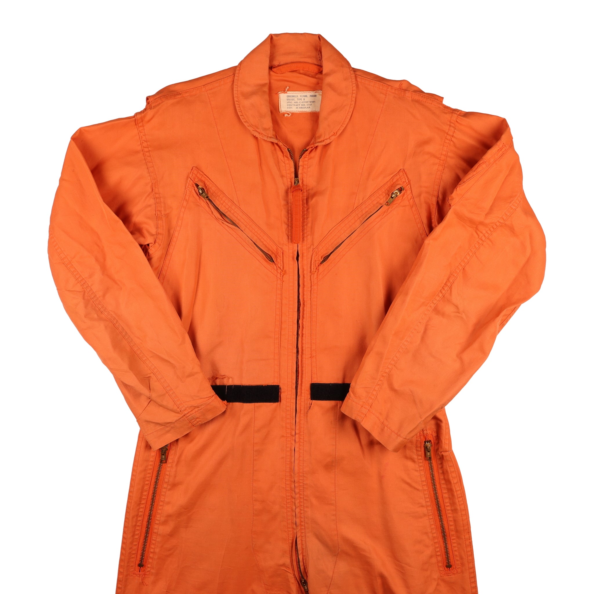 Vietnam War U.S. Navy Type II Indian Orange Flying Coveralls (Size 38 ...