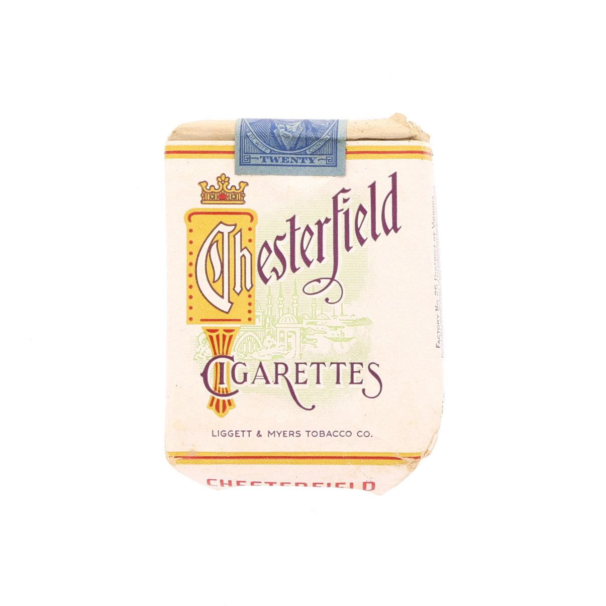 WWII U.S. Chesterfield Cigarette Pack by Liggett & Myers Tobacco Co ...