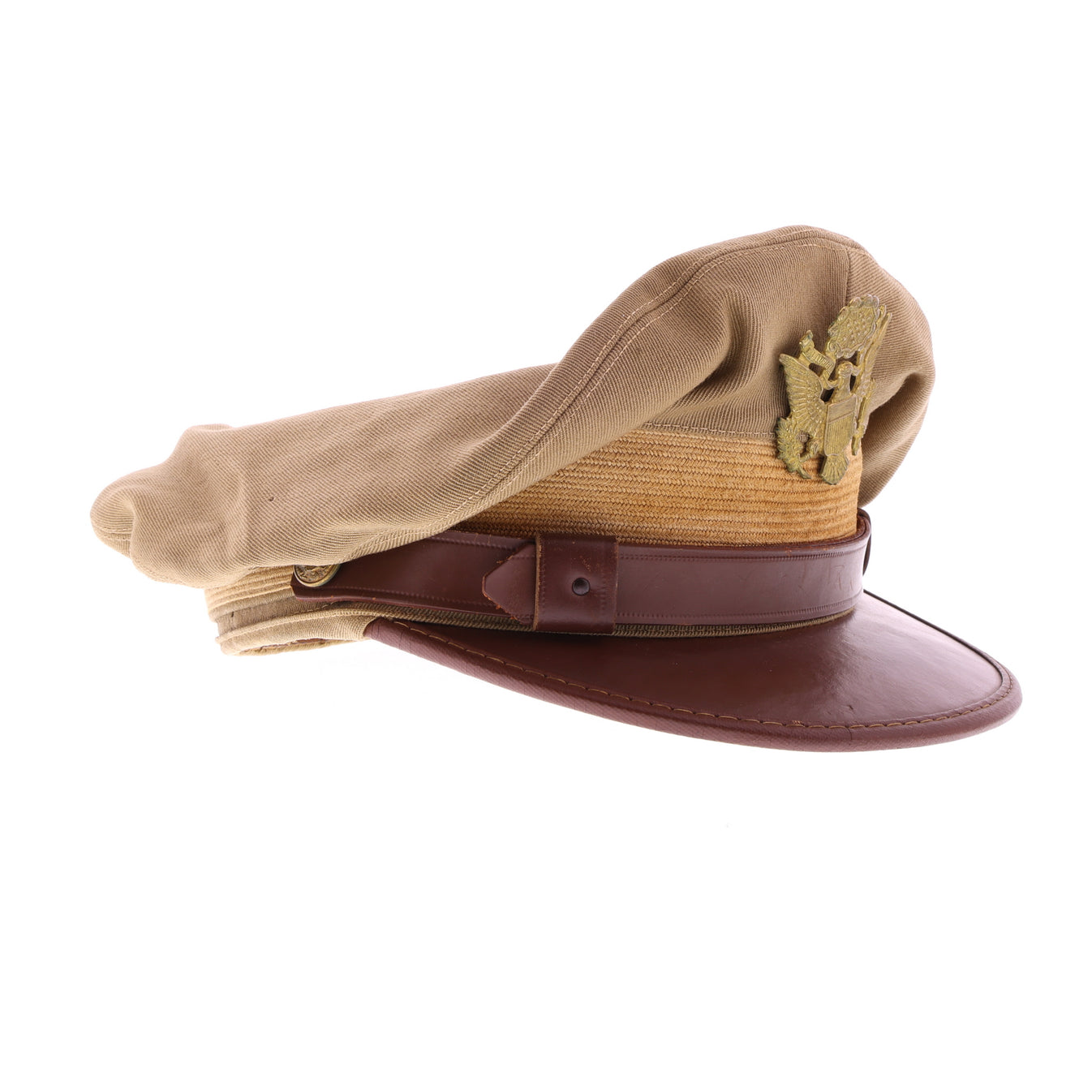 WWII U.S. Army Officer's Khaki Crusher Cap Identified to Capt. Alfred ...