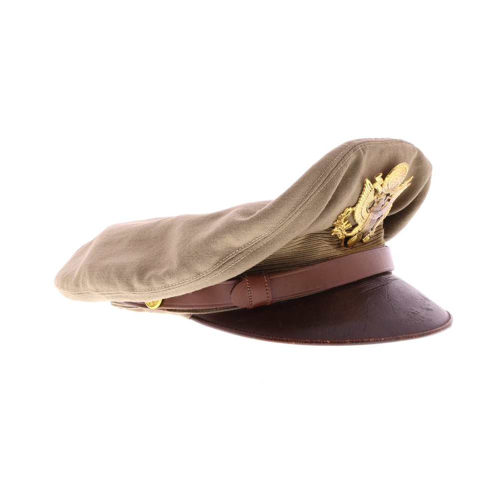 WWII USAAF Officer's Khaki Crusher Cap by Dobbs Fifth Avenue Identifie ...