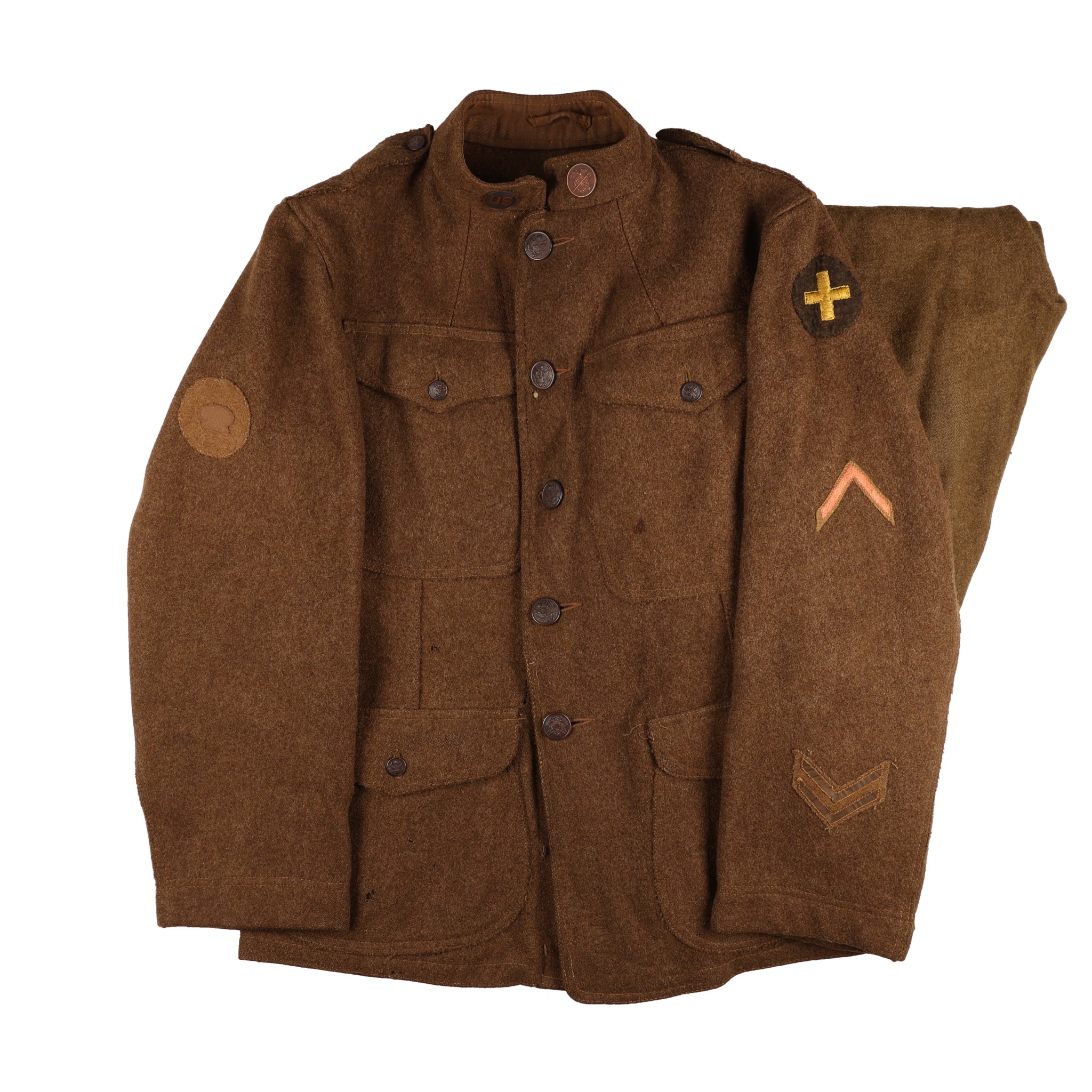 WWI U.S. Army 33rd Infantry Division PFC Cook's M1917 Service Tunic ...